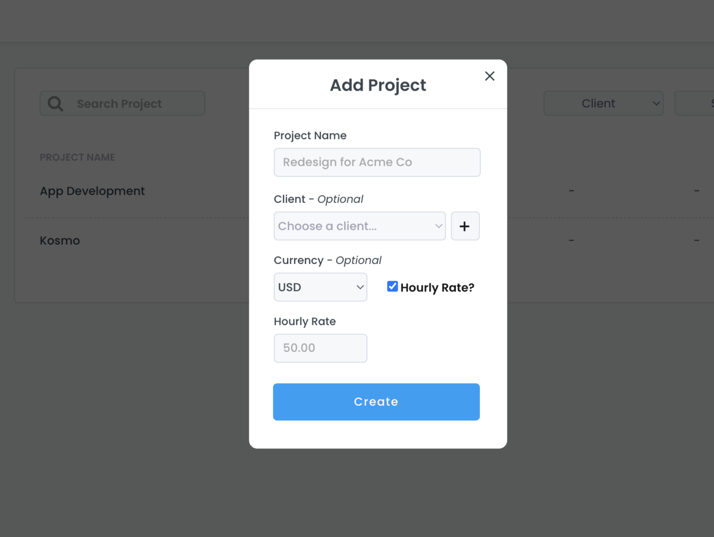 How to add a new project - Kosmo