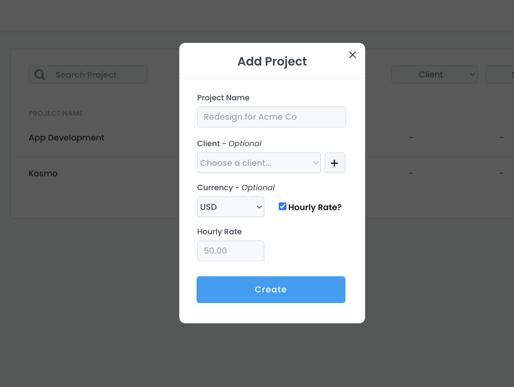 How to add a new project - Kosmo