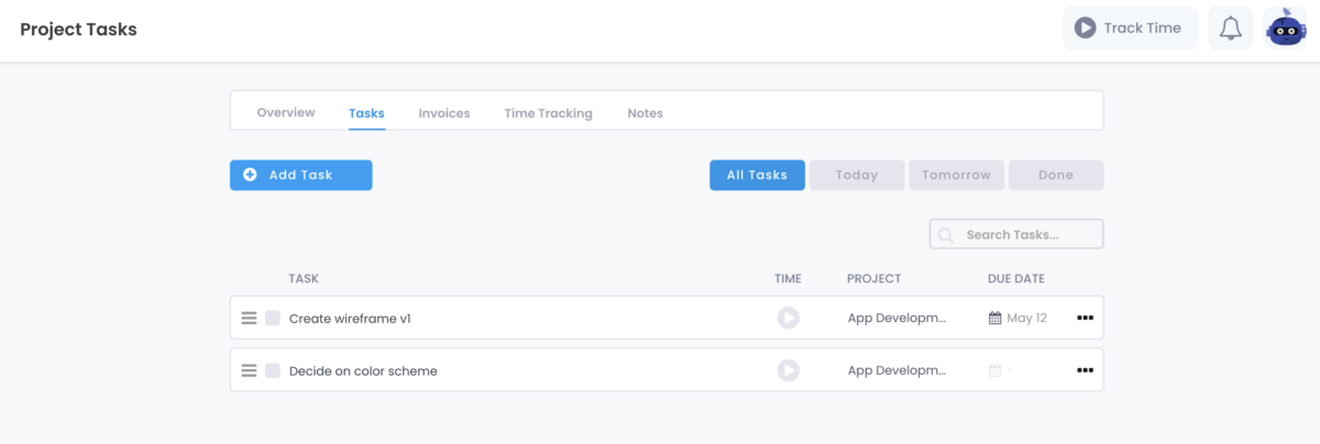 Detailed project view - Kosmo